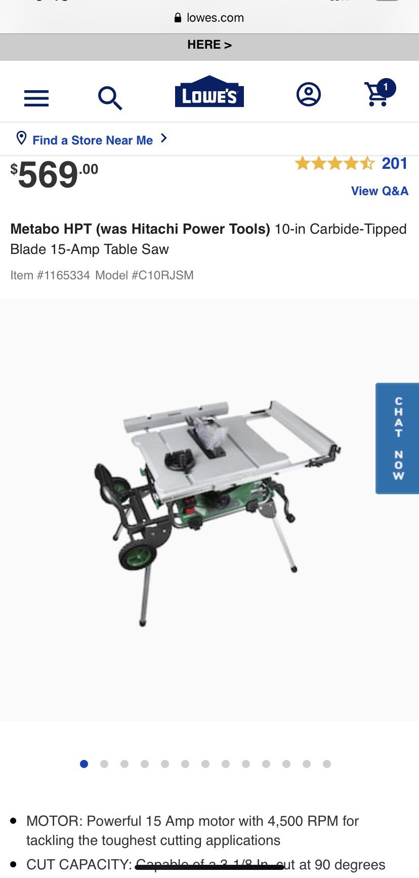 Metabo Hpt table saw for Sale in Houston, TX - OfferUp