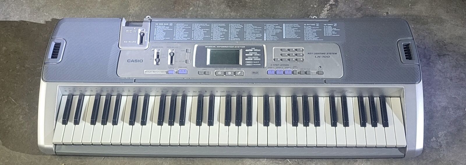 Casio Musical Information System LK-100 with Key Lighting System 100 Song Bank for Sale in ...