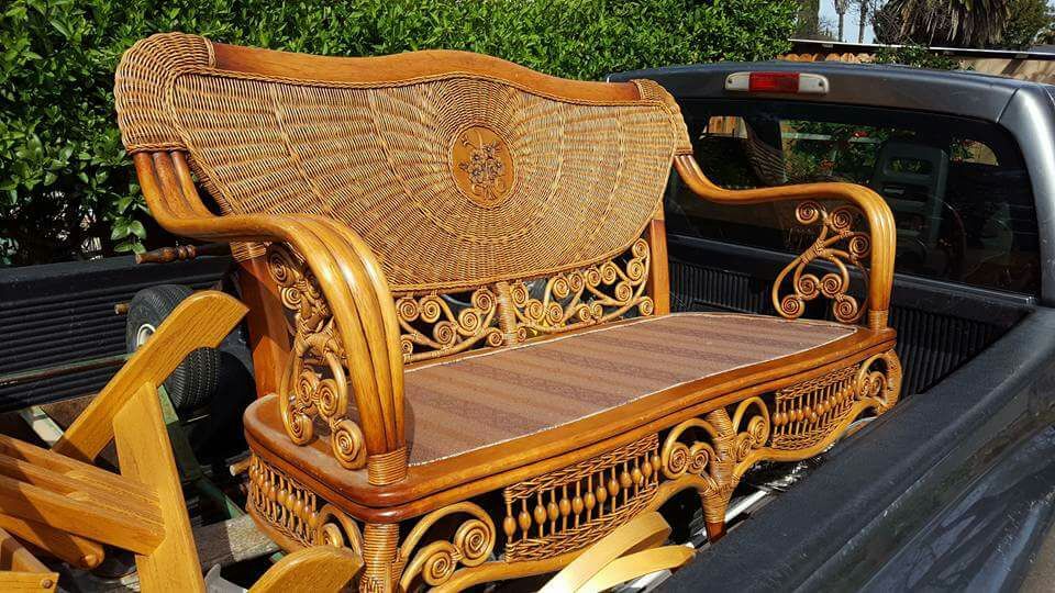 "Hello Hobby" Rattan bench for Sale in Fairfield, CA - OfferUp