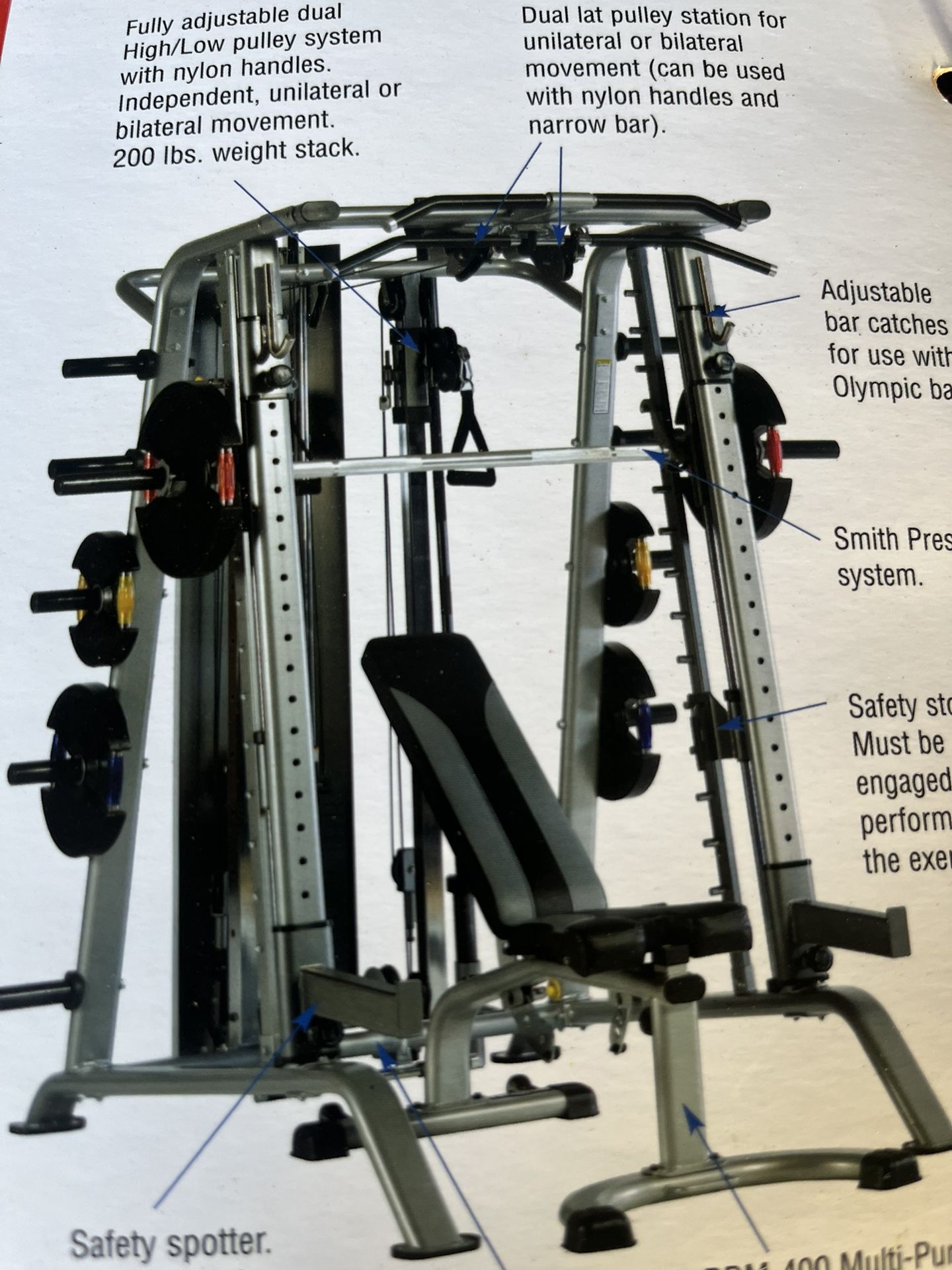 Tuff Stuff Home Gym Equipment Smith Machine (Tuff Stuff RSM 600 & 625WS ...