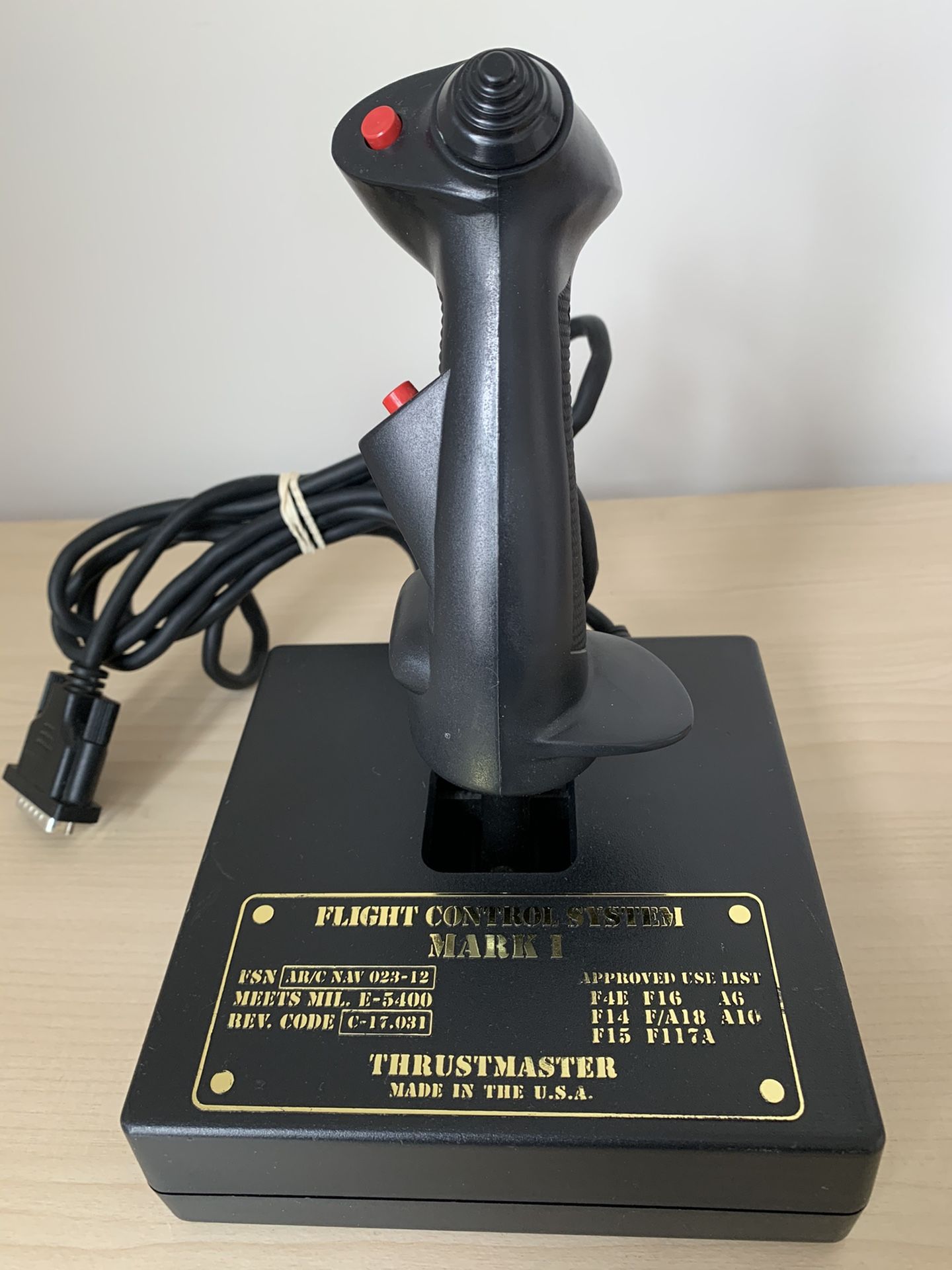 Vintage Thrustmaster Flight Control System Mark 1 Joystick gaming Fly ...