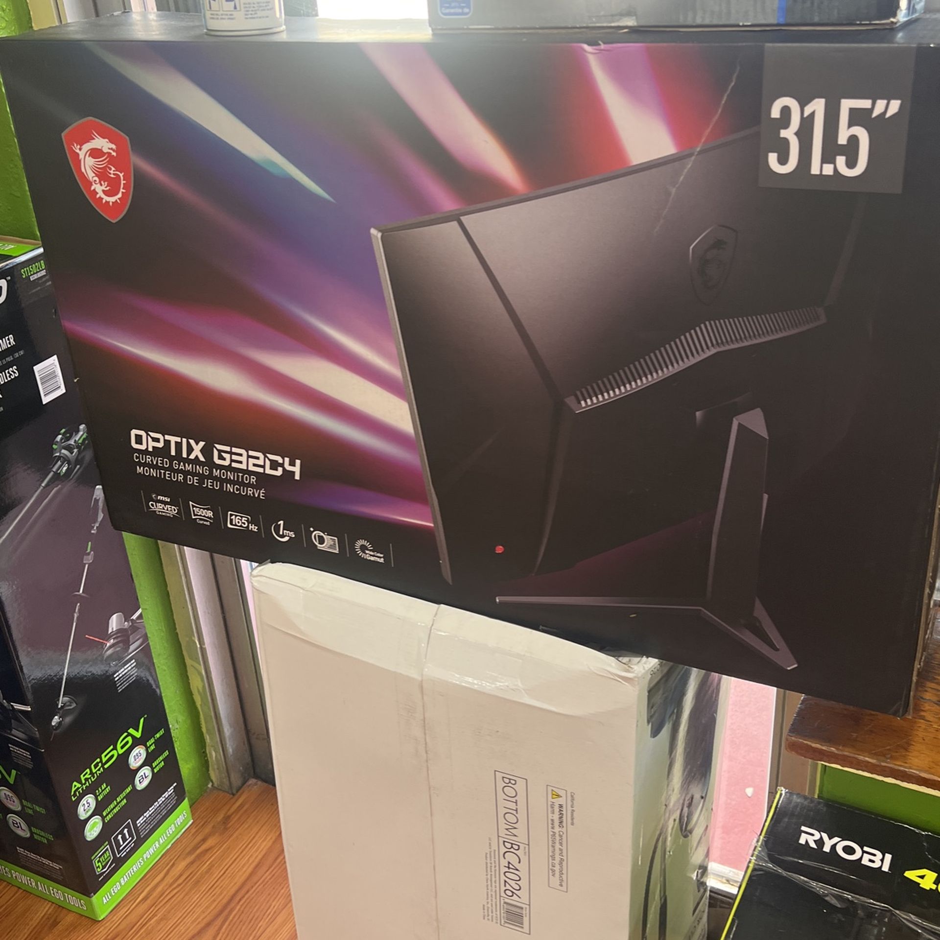 MSI 32" Curved 1920x1080 HDMI DP 165Hz 1ms FreeSync LCD Gaming Monitor ...
