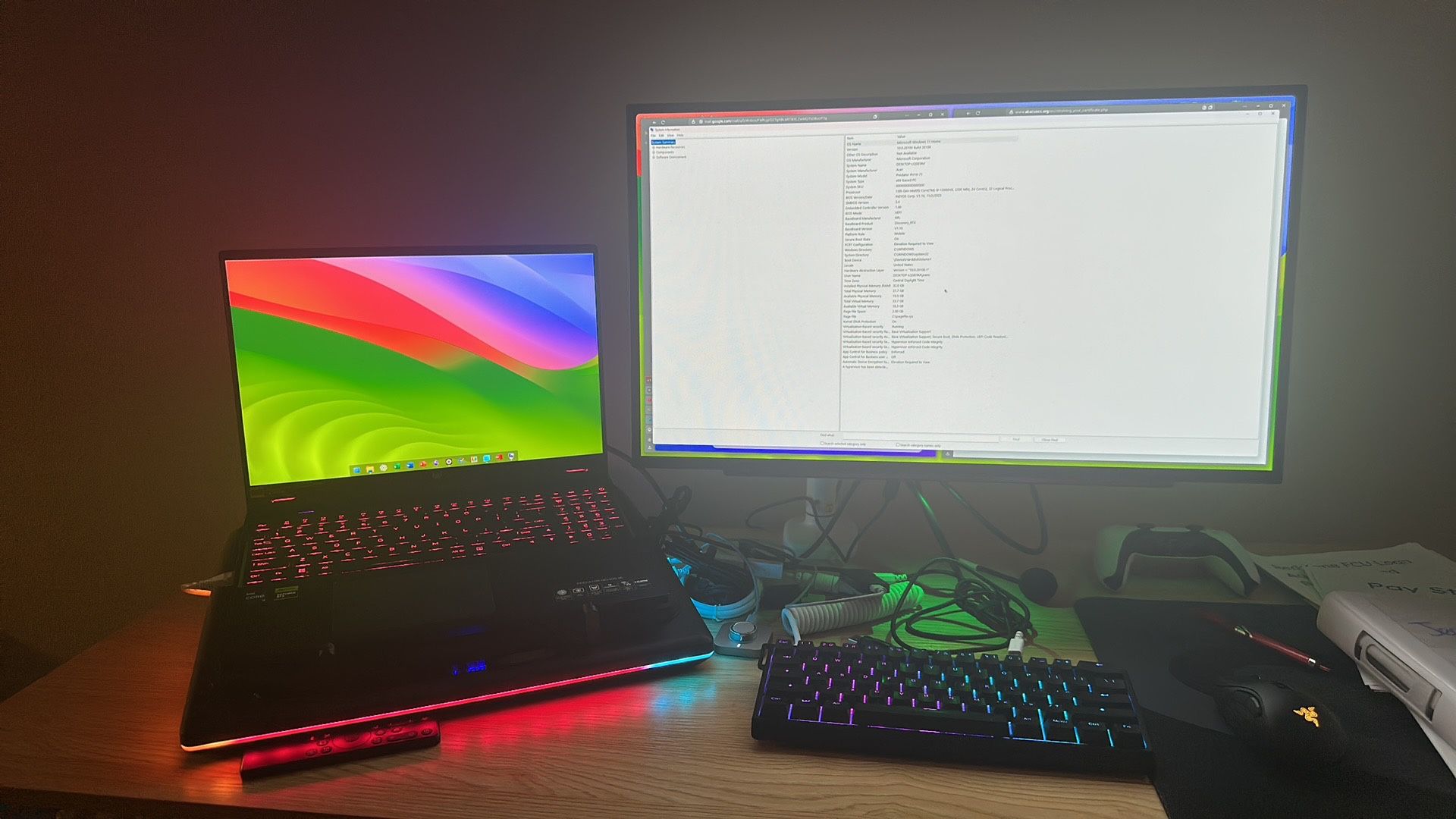 Gaming Setup (Acer Predator Helios Laptop w/ Oled LG Monitor & More ...