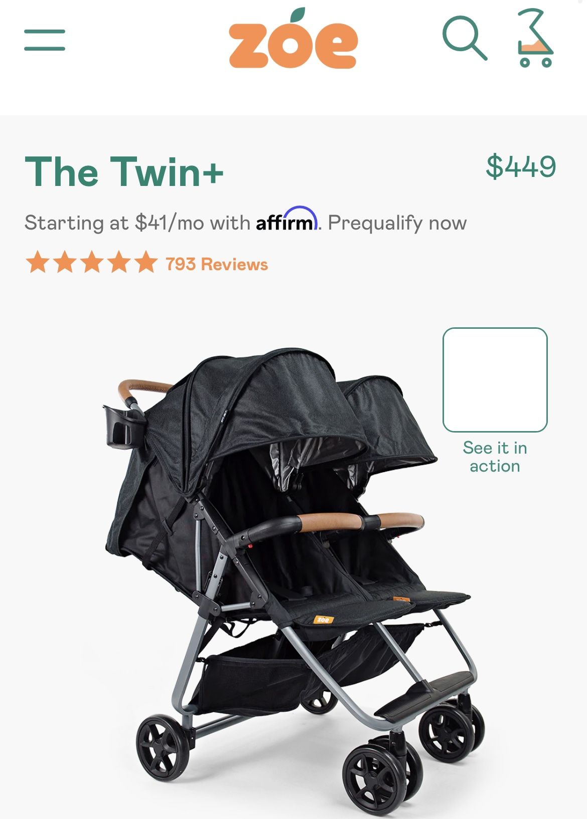 Zoe Twin Stroller for Sale in Gilbert, AZ - OfferUp