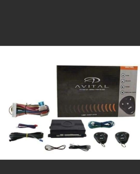 AVITAL 3100LX Keyless Entry Car Alarm Security System 3 Channel +2 ...