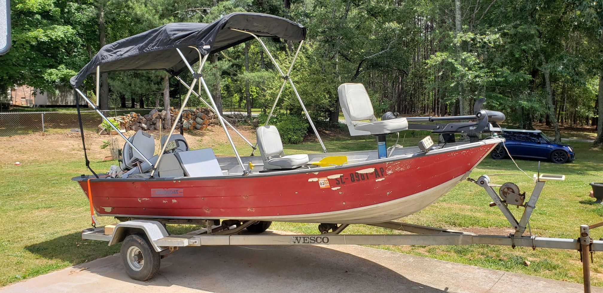 14 ft Duroboat welded aluminum V-hull boat for Sale in Greenville, SC ...