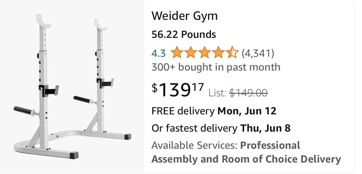 Weider Squat Rack for Sale in Humble, TX - OfferUp