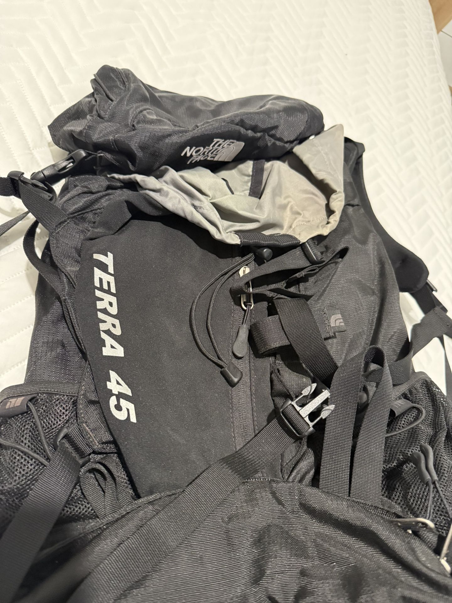 North Face Terra 45 black gray Hiking Backpack for Sale in Hialeah, FL ...