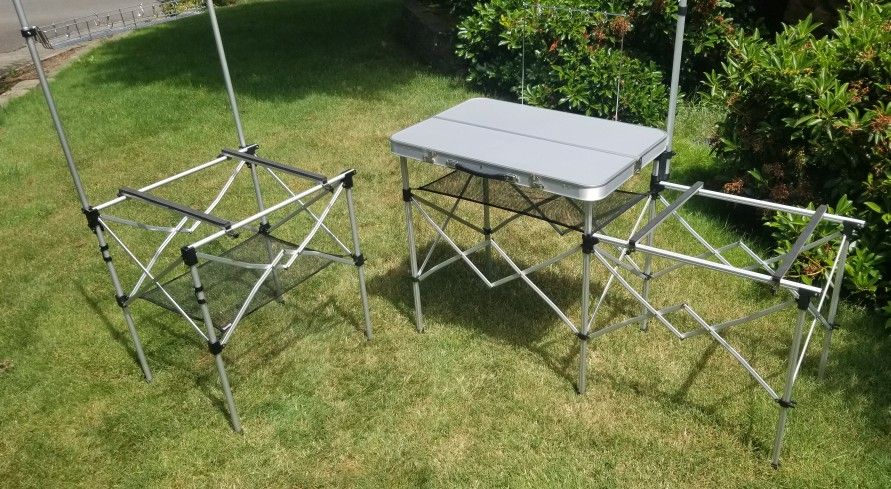 Coleman Camp Kitchens Lot Of 2 Deluxe Highstand & Pack-Away Kitchen for ...