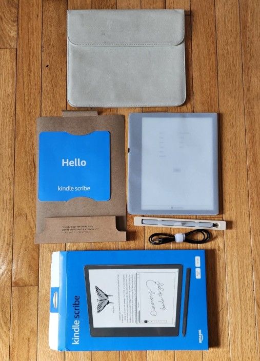 Kindle Scribe (16GB) w/ soft case, stylus, cord, all packaging. for ...