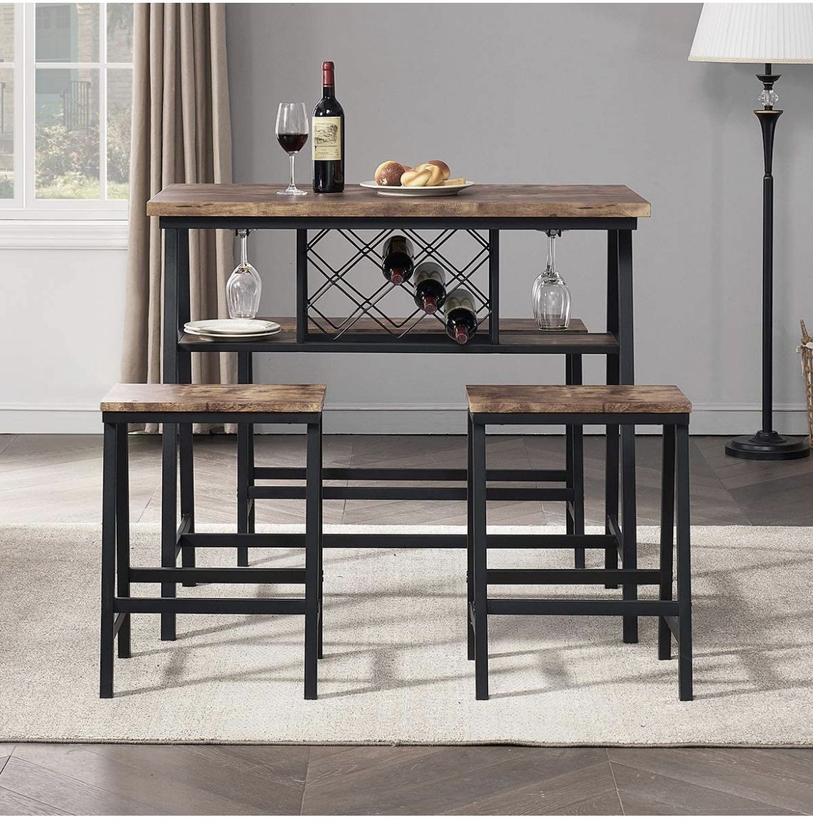 Kitchen Table With Wine Rack