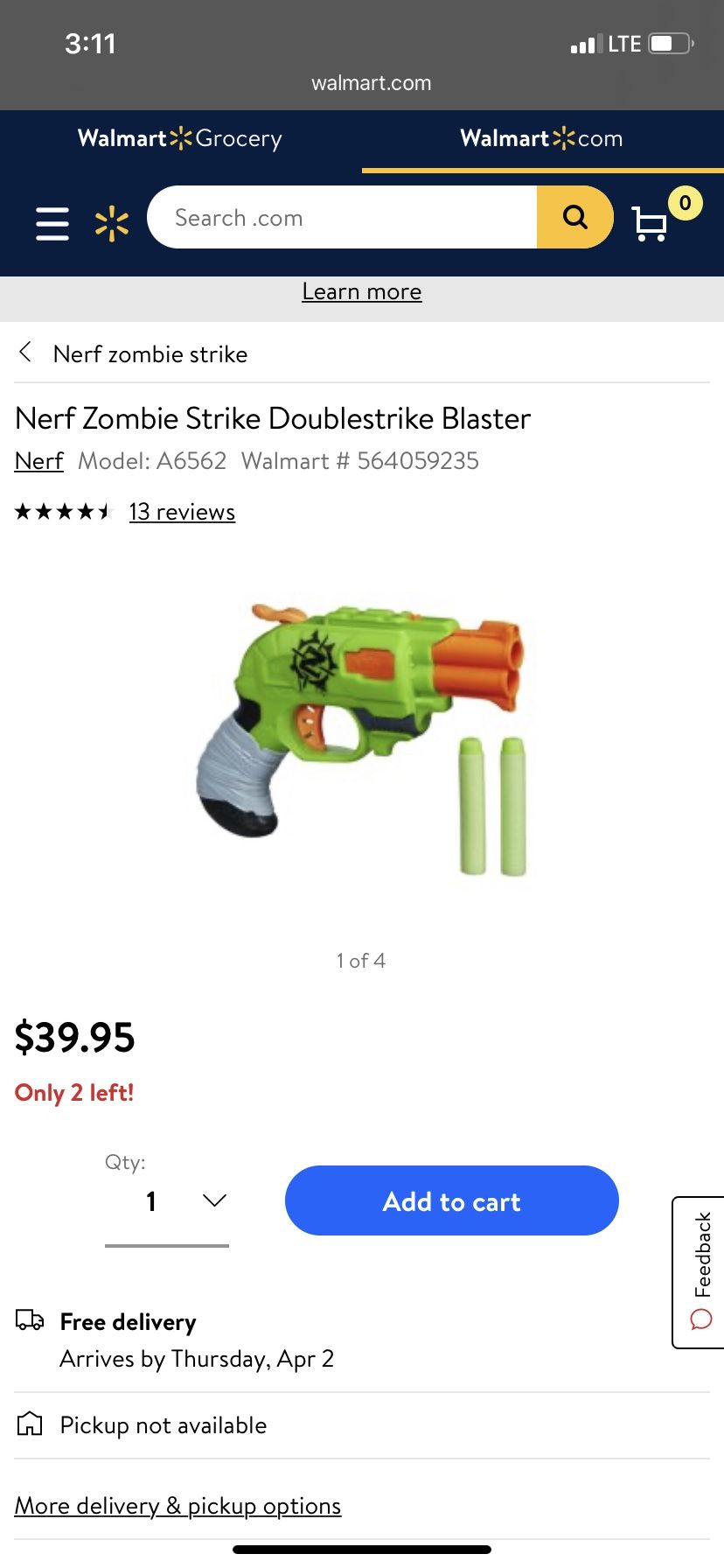 Nerf Zombie Strike Double Strike