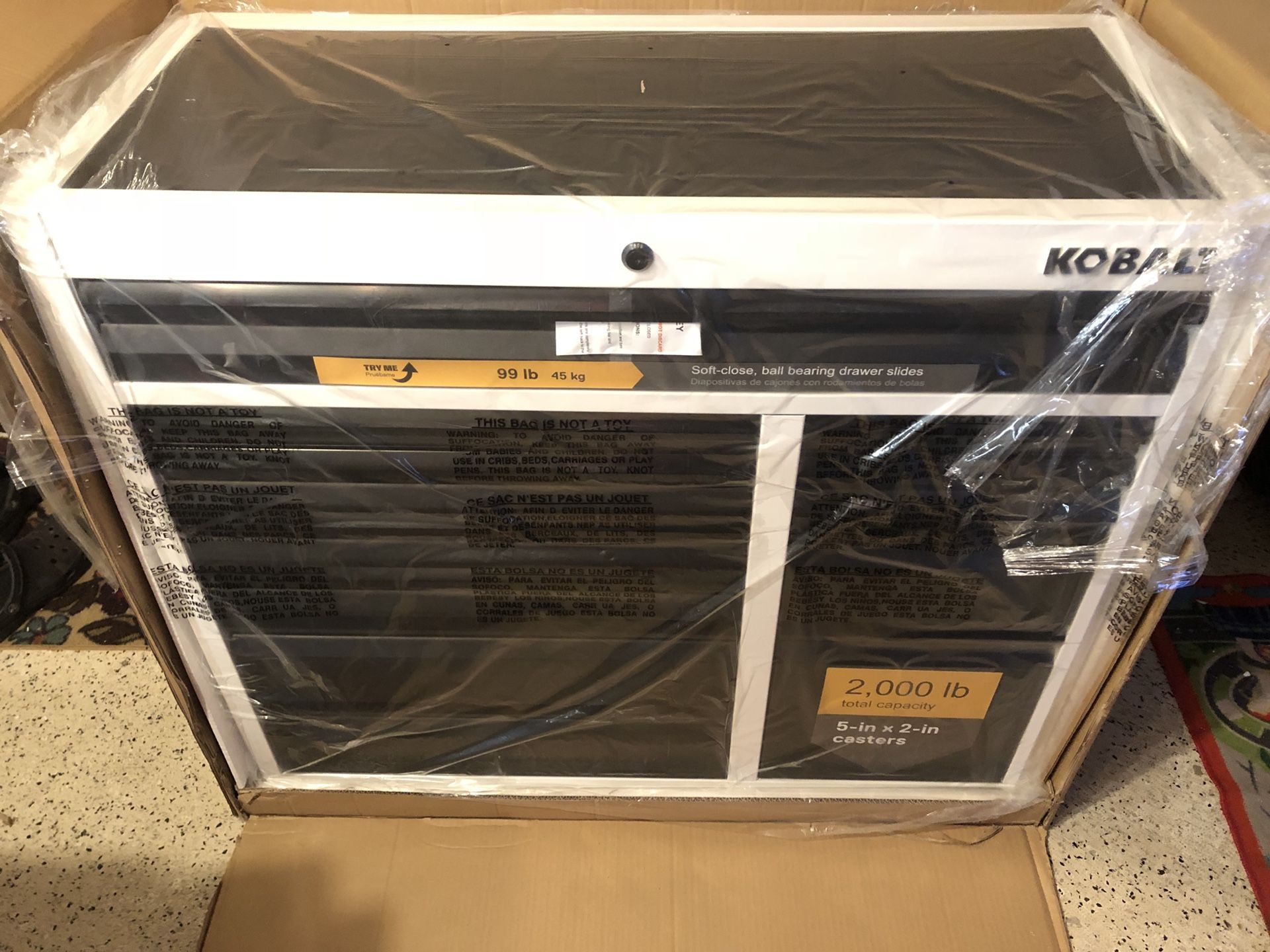 3000 SERIES Tool Cabinet KOBALT Tool Chest white Tool Box for Sale in ...