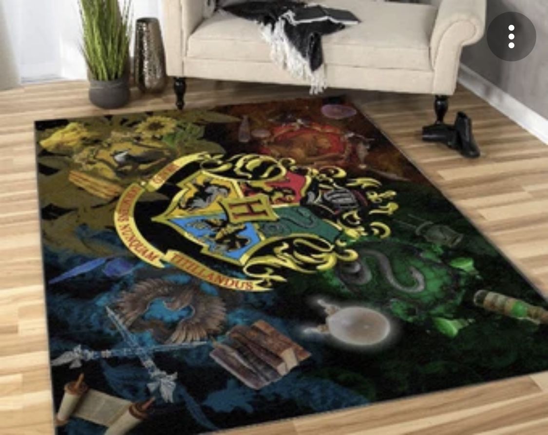 Rug-Harry Potter Hogwarts Red/Yellow/Green Large Anti-Slip Area Rug NWT ...