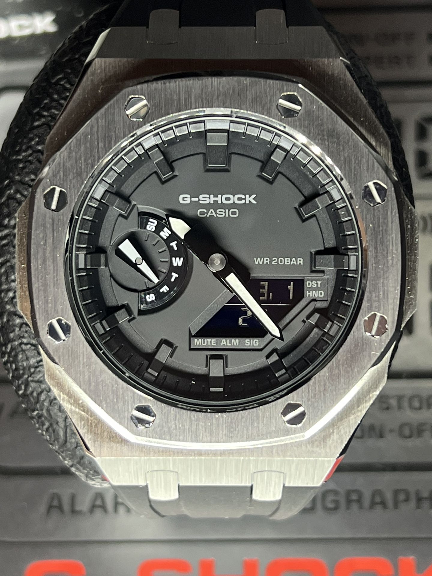 New Casio G-Shock AP Royal Oak GA2100 Casioak Custom BLK Rubber ...