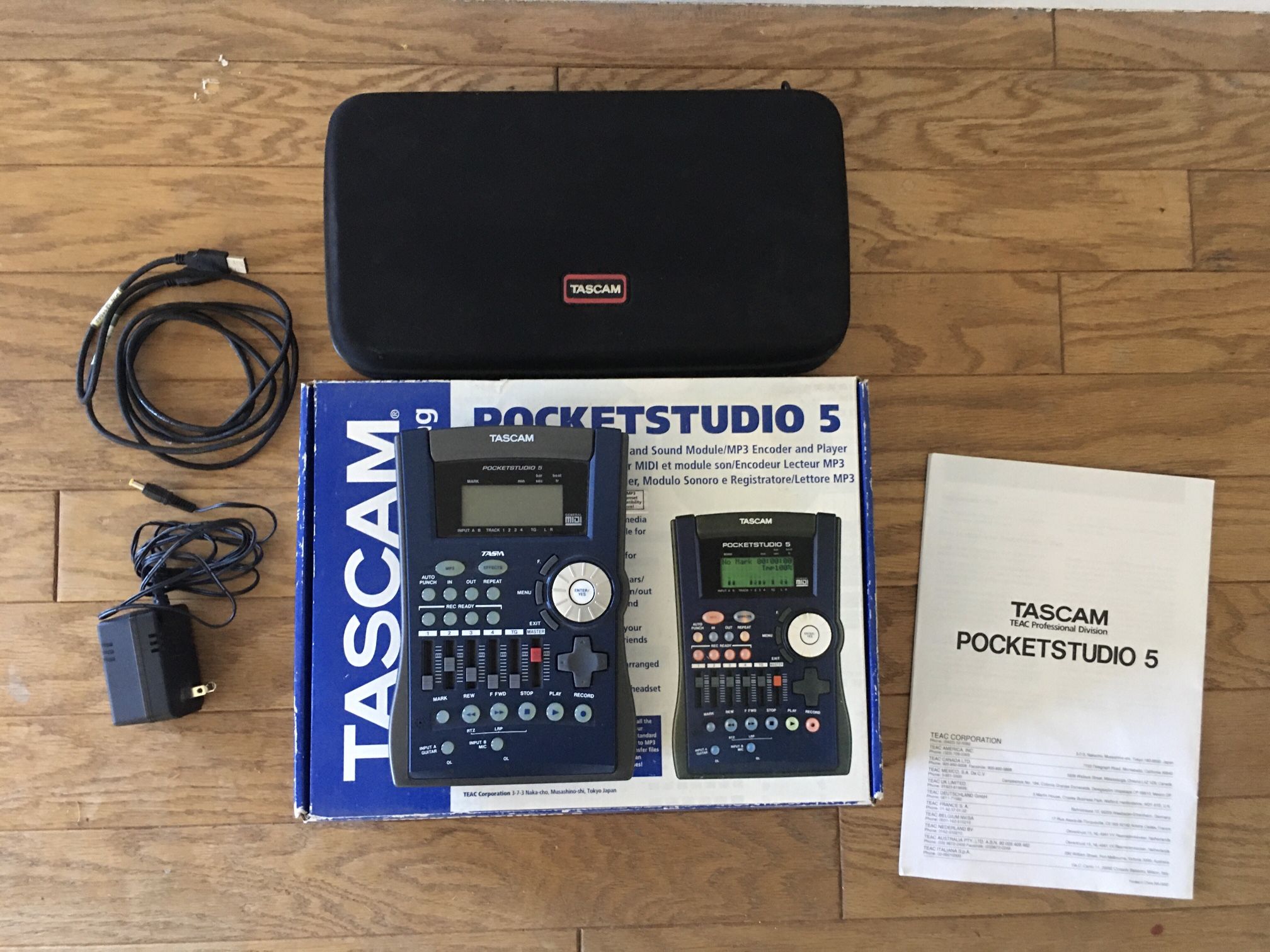 Tascam Pocket Studio 5 Four Track Digital Recorder Mint Condition for ...