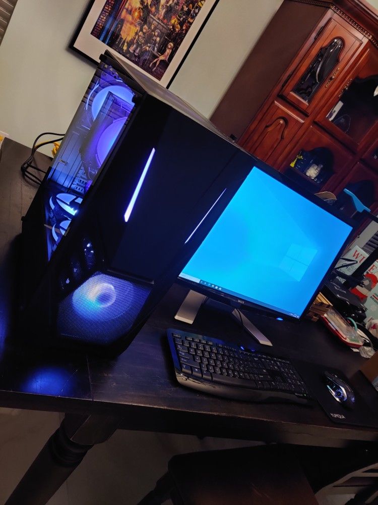Complete Gaming Desktop PC Setup w/ 24" Monitor Keyboard and Mouse ...
