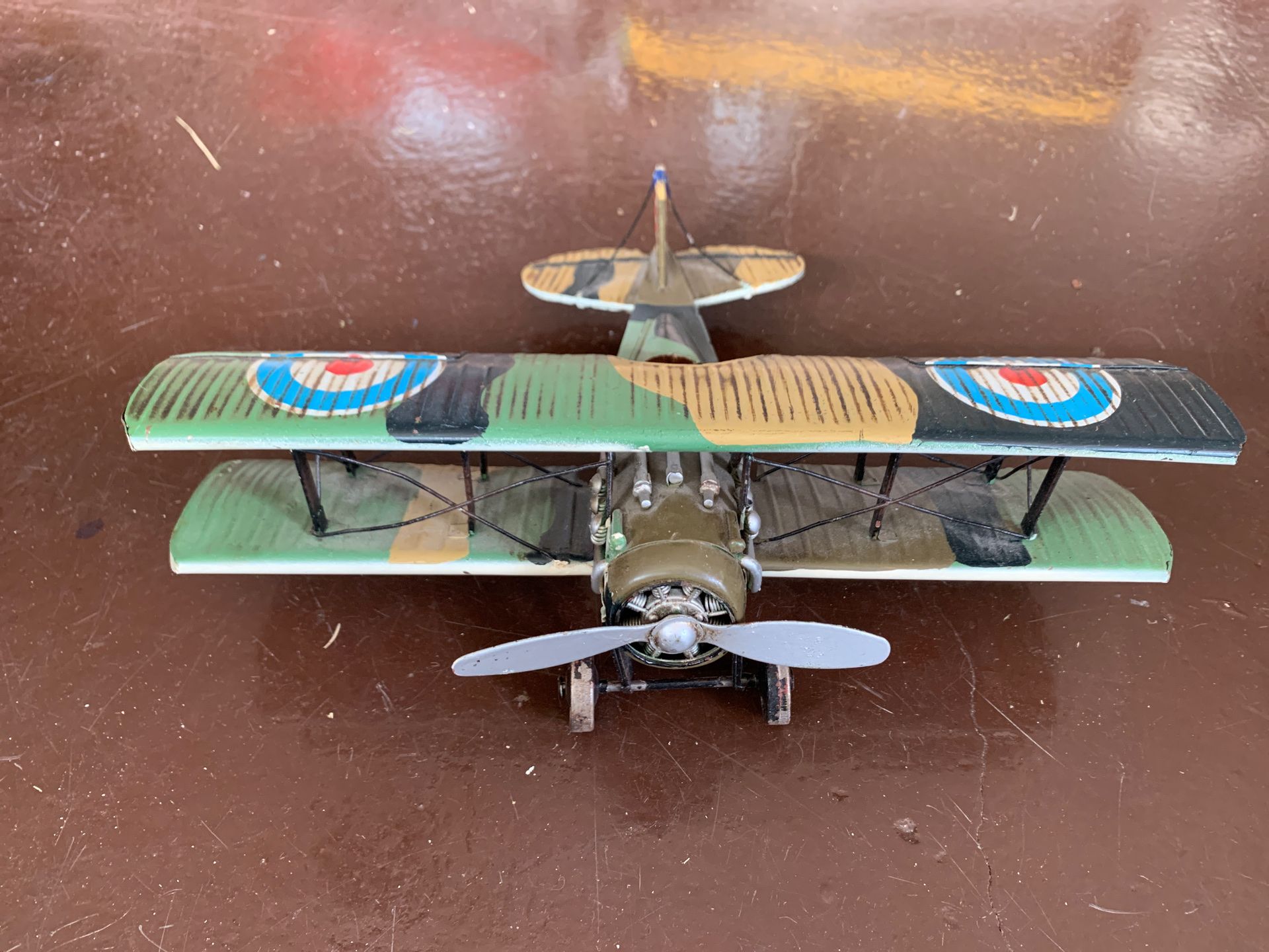WW1 German Biplane - Tin Metal Airplane Toy Military Memorabilia ...