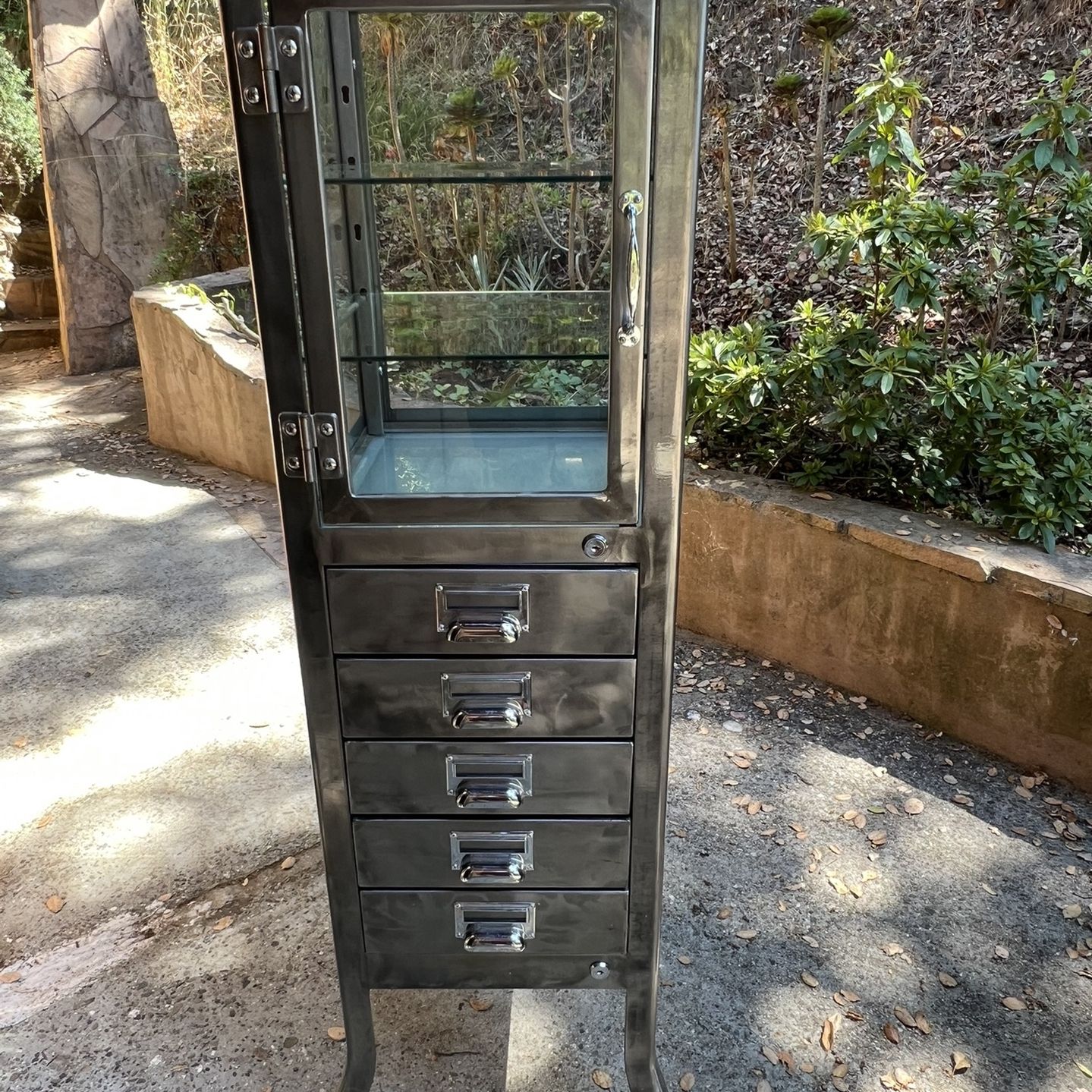 Vintage metal pharmacy cabinet store