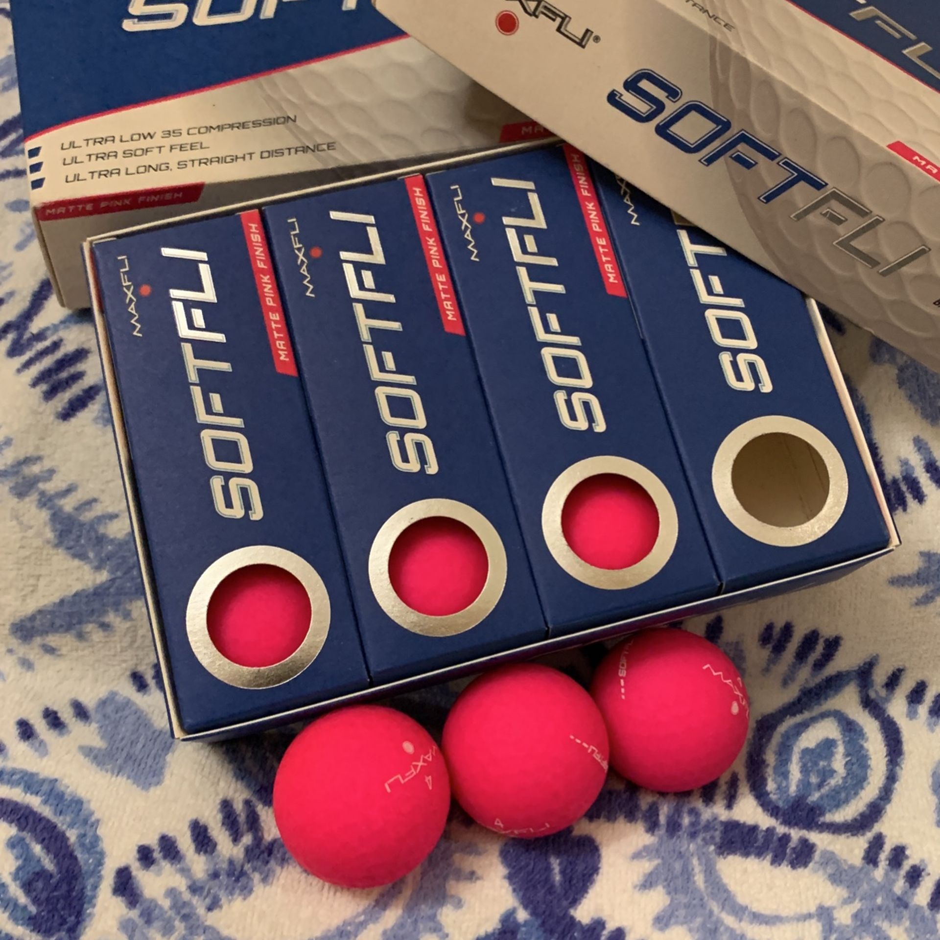Brand New 2 Dozens Maxfli Softfli Matte Pink Golf Balls for Sale in ...