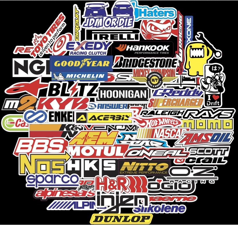 JDM 60 random car sticker decal pack car window Stickers for Jdm ...