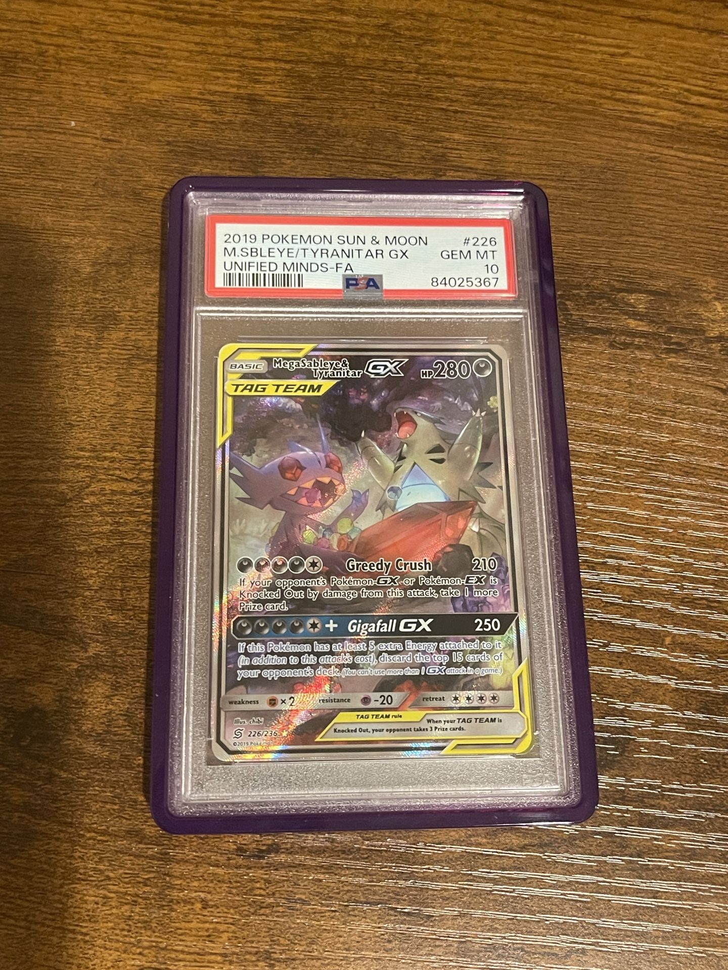 Mega Sableye Mega Tyranitar GX Tag Team PSA 10 for Sale in Corona Dl ...