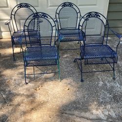 4pc Wrought Iron Patio Furniture Chairs for Sale in Brooks GA OfferUp