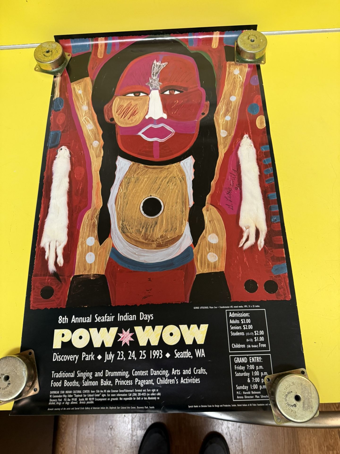 Native American Seattle Sea Fair 1993 Indian Powwow Poster, George ...