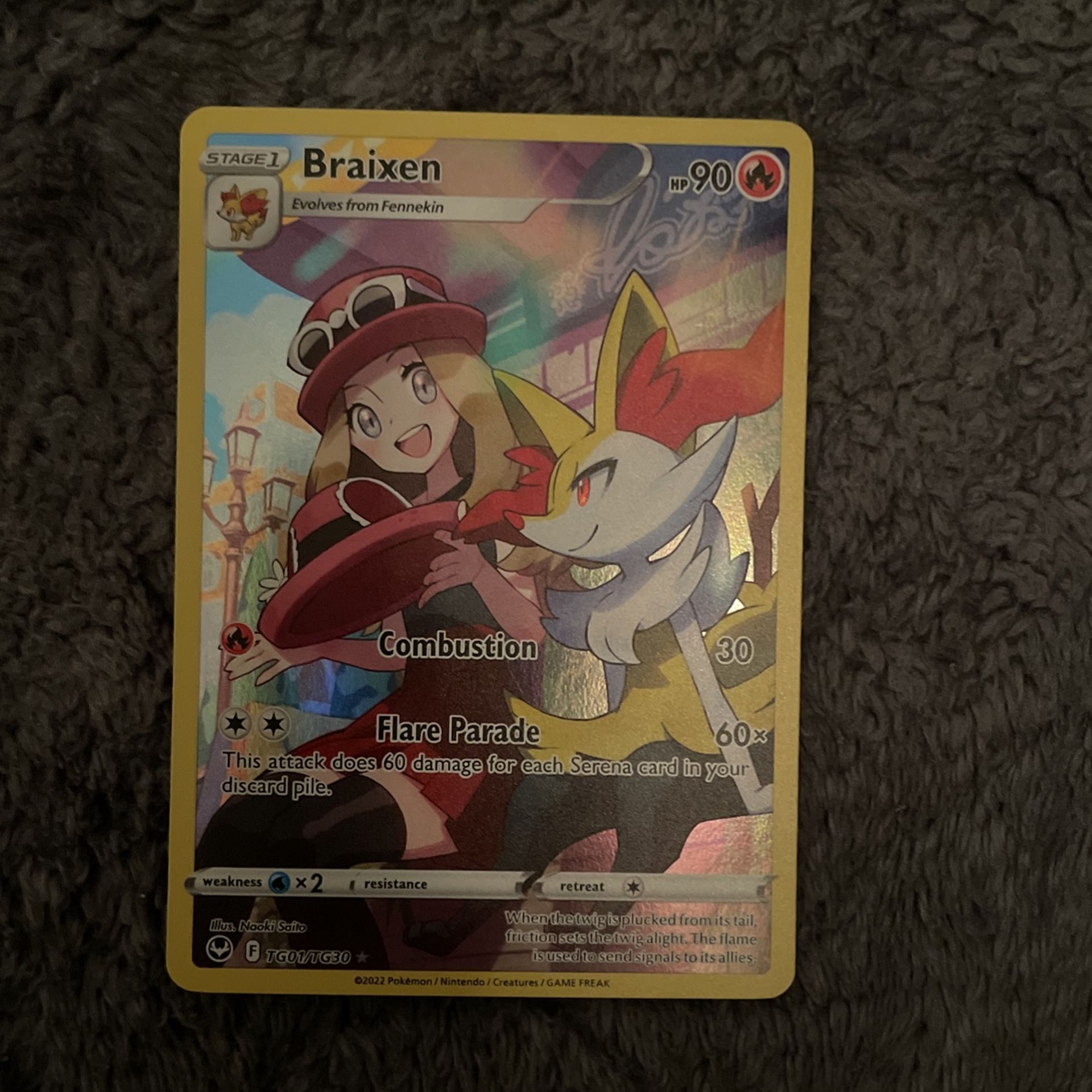 Pokemon Braixen Card