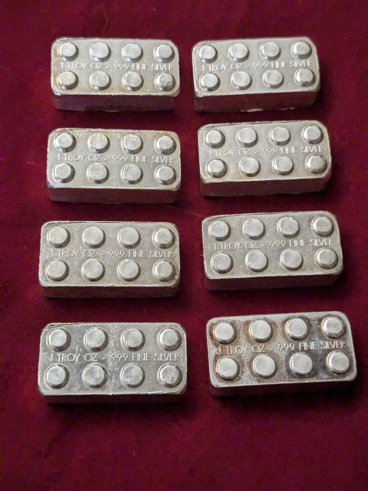 Silver .999 Bars 8 ozs. Lego Build And Stack for Sale in El Monte, CA ...
