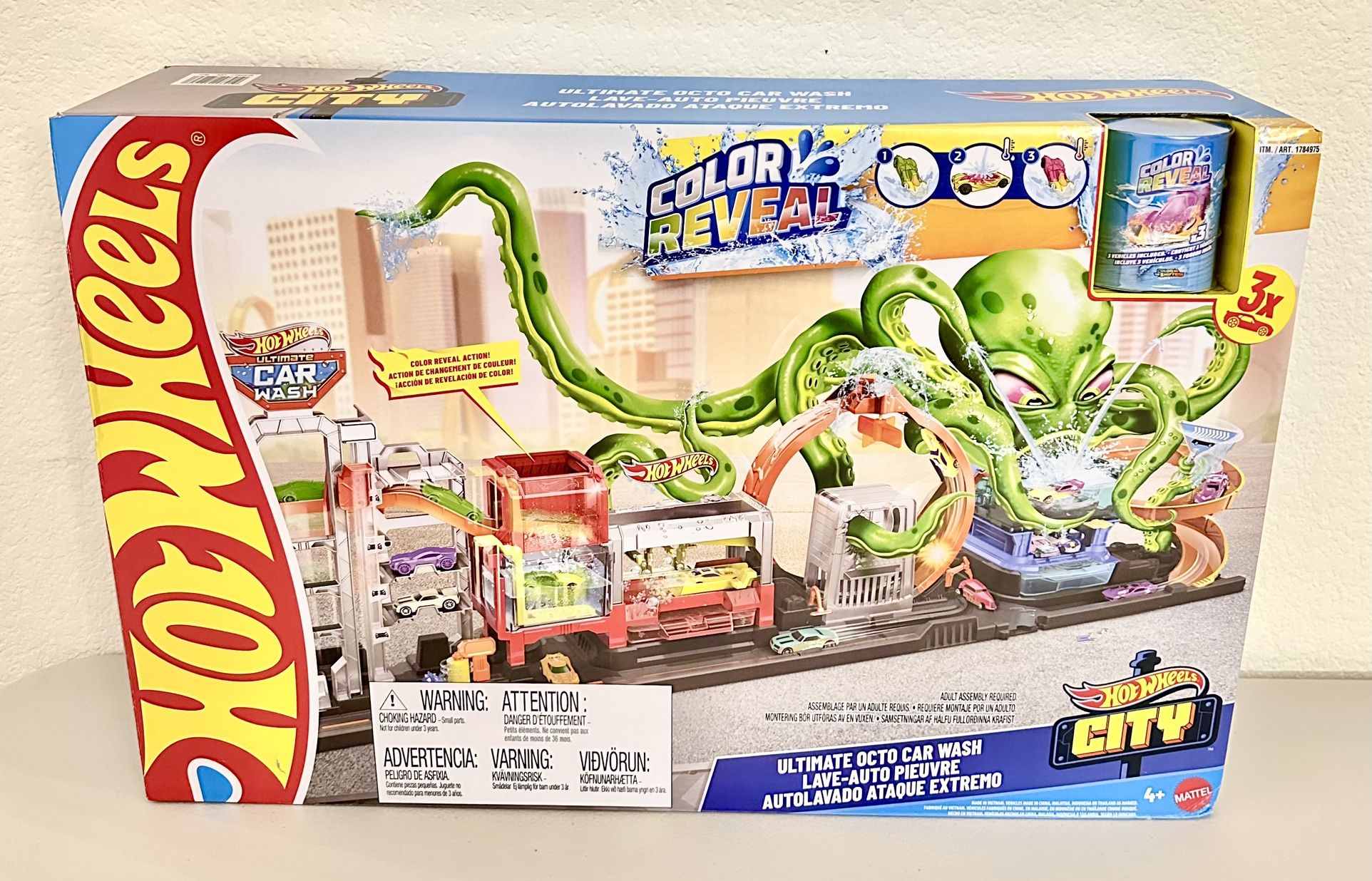 Hot Wheels City Toy Car Track Set, Ultimate Octo Car Wash Playset ...