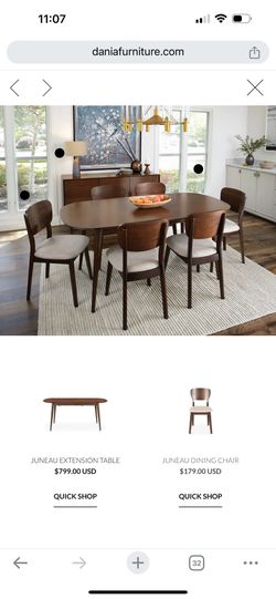 Dania Dining Table With 4 Chairs for Sale in Seattle, WA - OfferUp