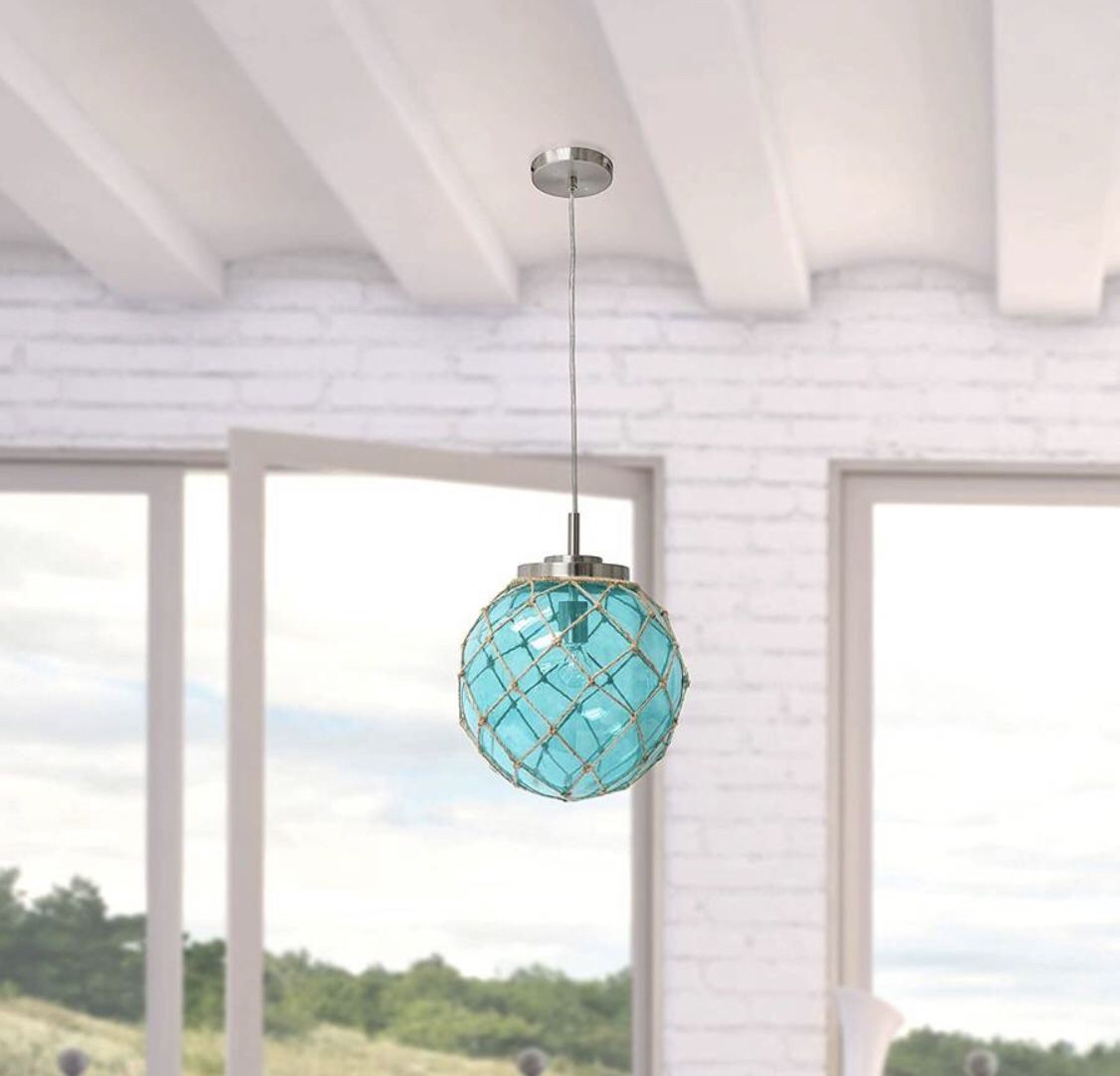 Elegant Designs Nautical Ceiling Light Pendant, Aqua/Natural - New! for ...