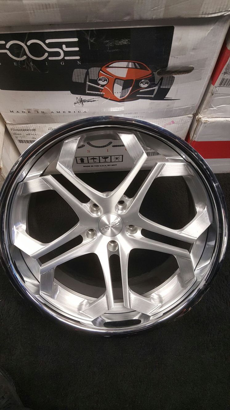 20 inch Foose 2 pc wheels staggered concave for Sale in Dallas, TX ...