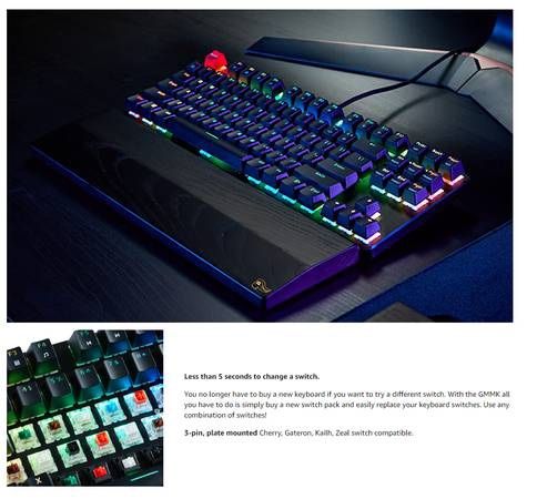 Glorious TKL Mechanical Keyboard Hotswap RGB With Kailh Silver Switches ...