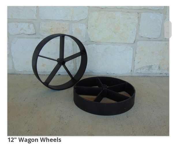 12" Steel BBQ pit / Grill Wagon Wheels , each sold separately for Sale ...