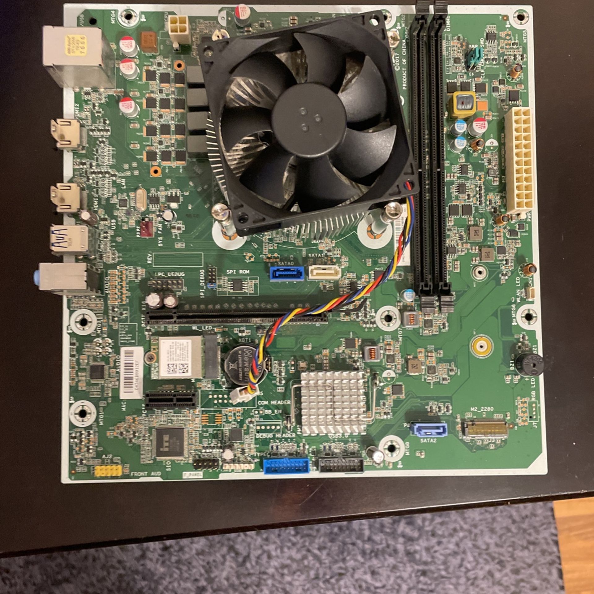 am4 hp motherboard, cpu cooler, and io shield for Sale in West Palm ...