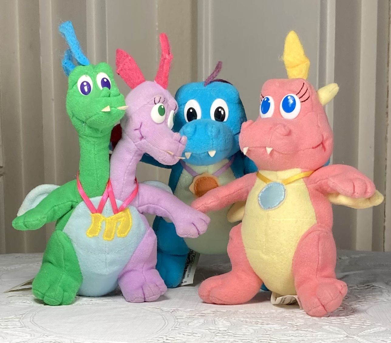 3 Flying Dragon Tales Plush Dragons Cassie, Ord And Zak & Wheezie ...