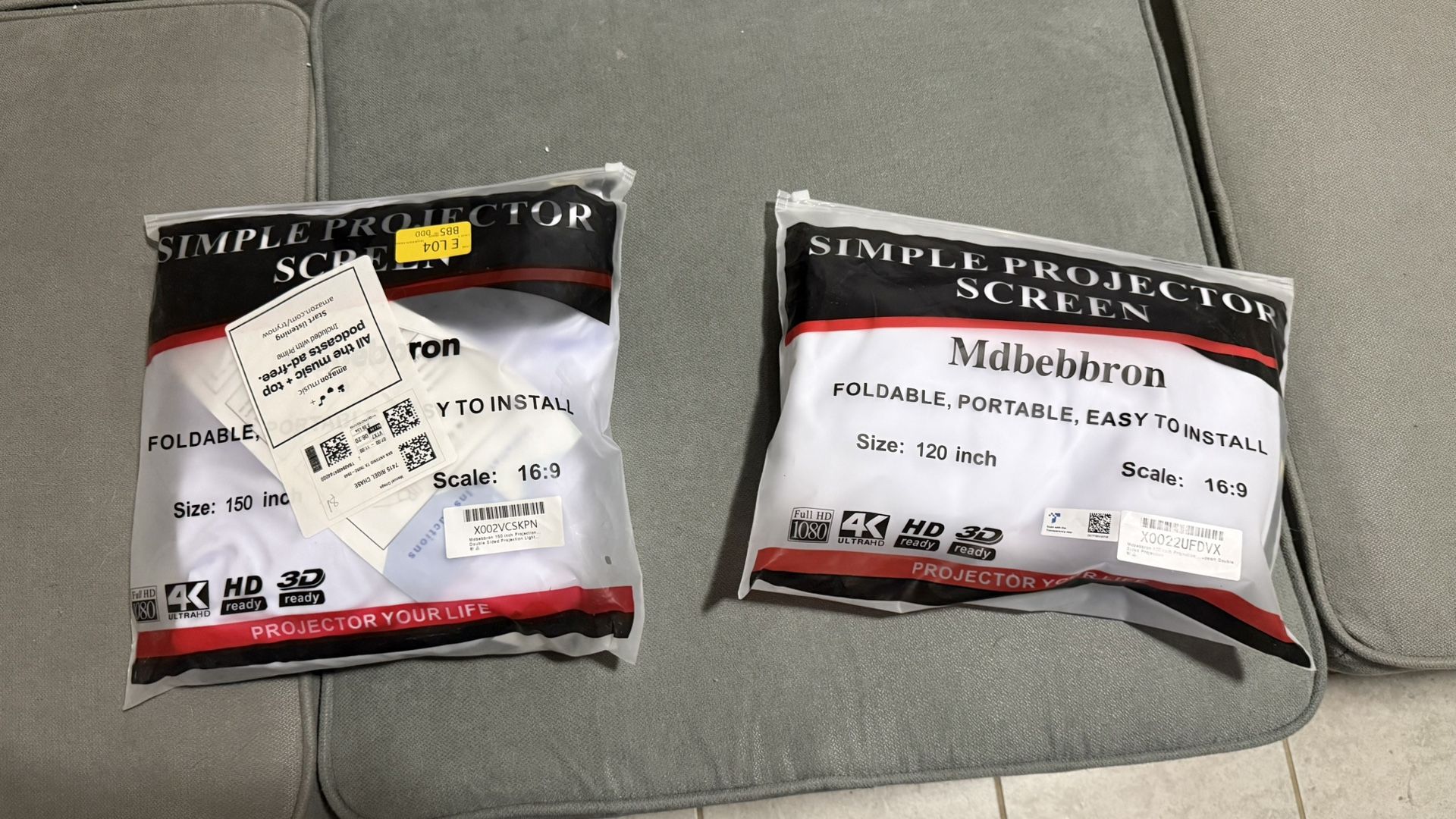 150” and 120” Projector Screens for Sale in San Antonio, TX - OfferUp