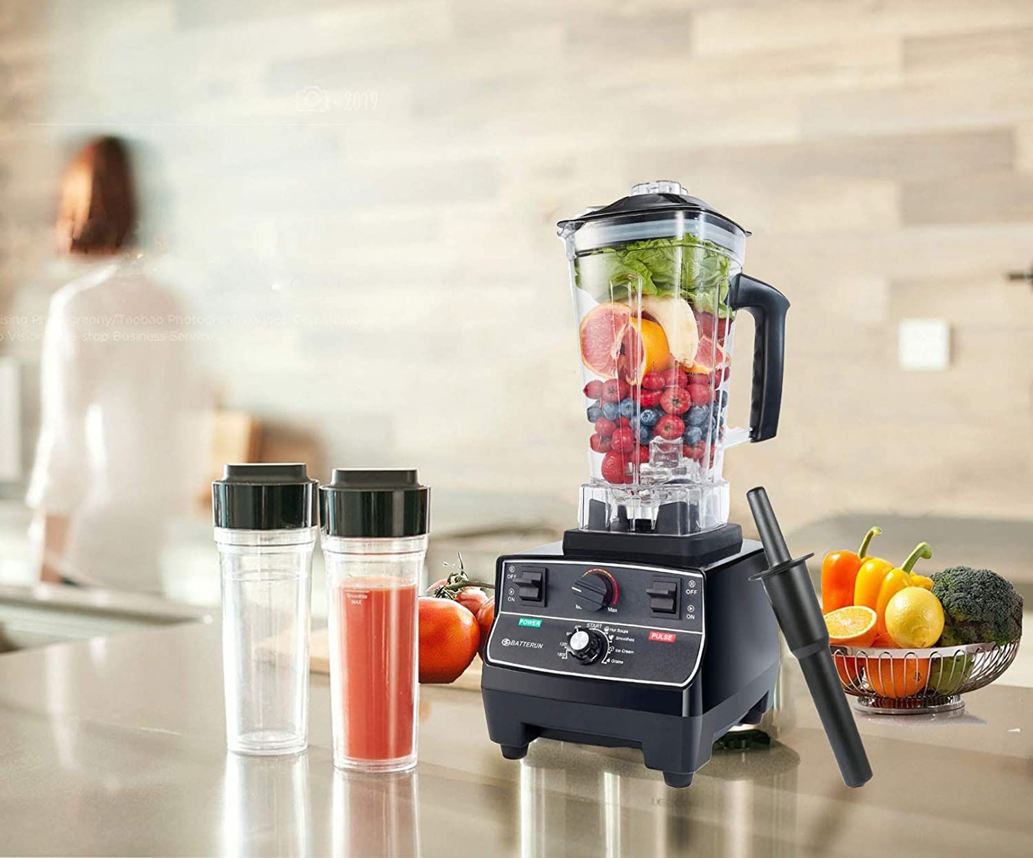 Professional Blender with 2 X 68 Oz Tritan Pitchers, 2200W High Speed ...