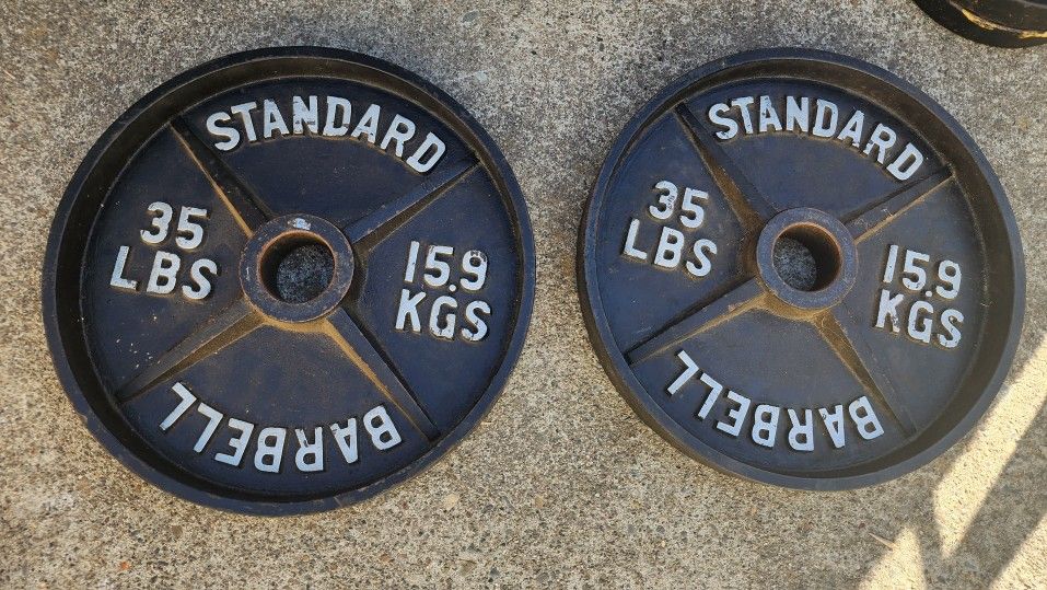 35 Pound Olympic Weight Plates for Sale in Sacramento, CA - OfferUp