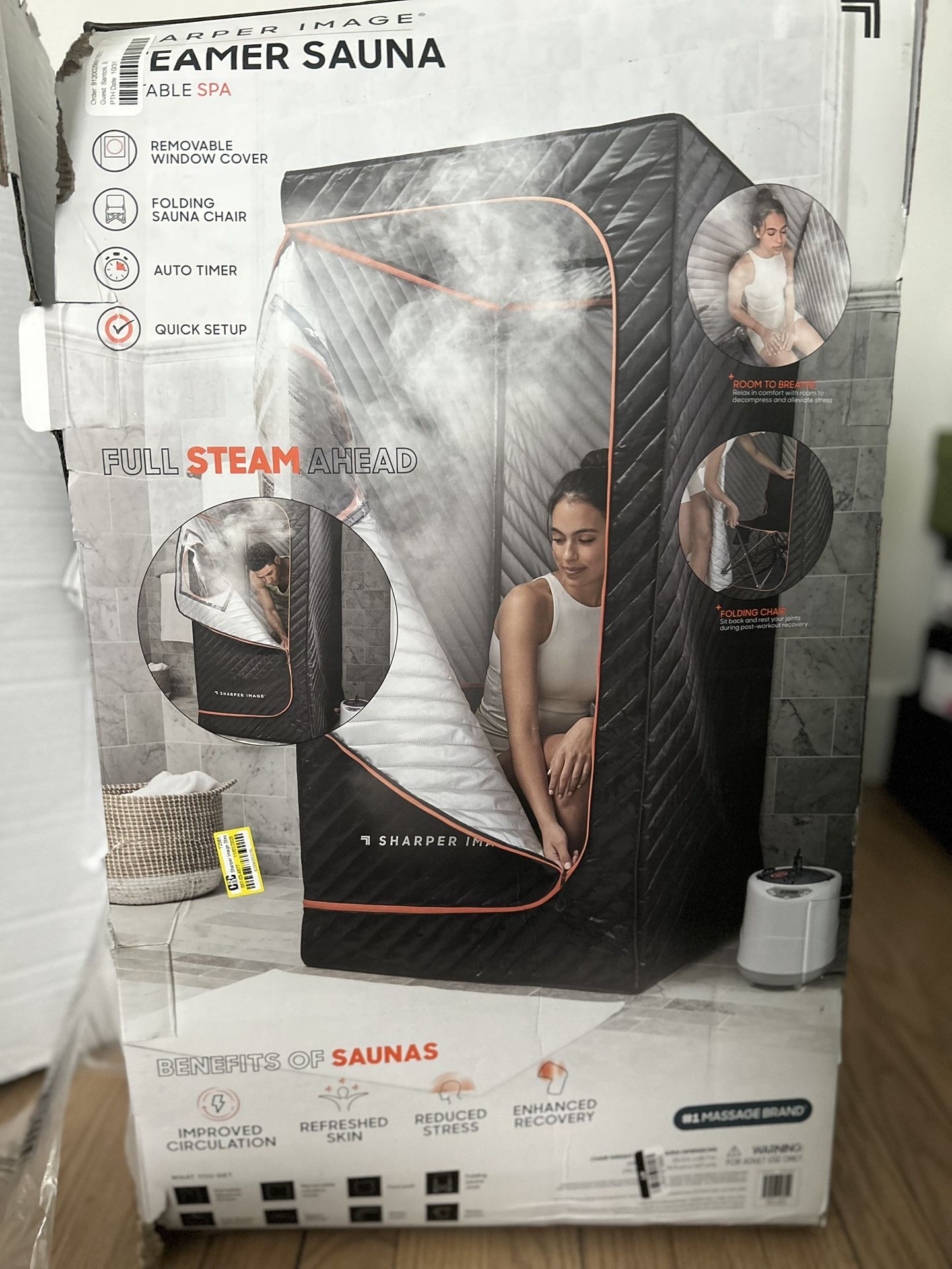 Sharper Image Portable Steam Sauna – Home Spa Experience for Sale in ...