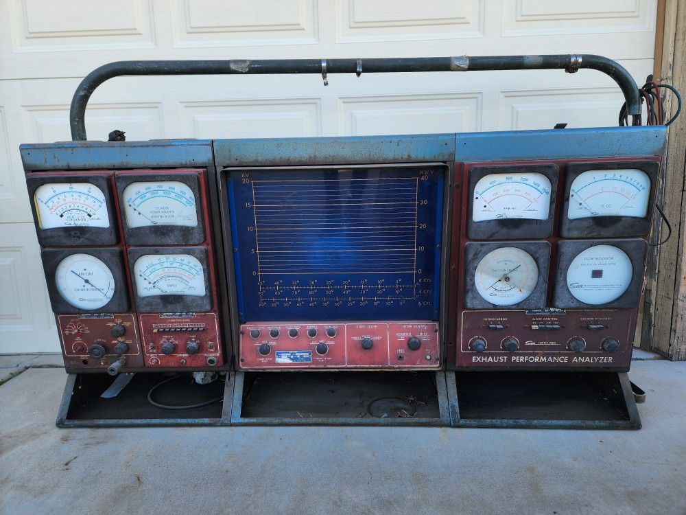 Vintage Sun Scope & 2 Other Tester Tool Equipment Man Cave Garage Art ...