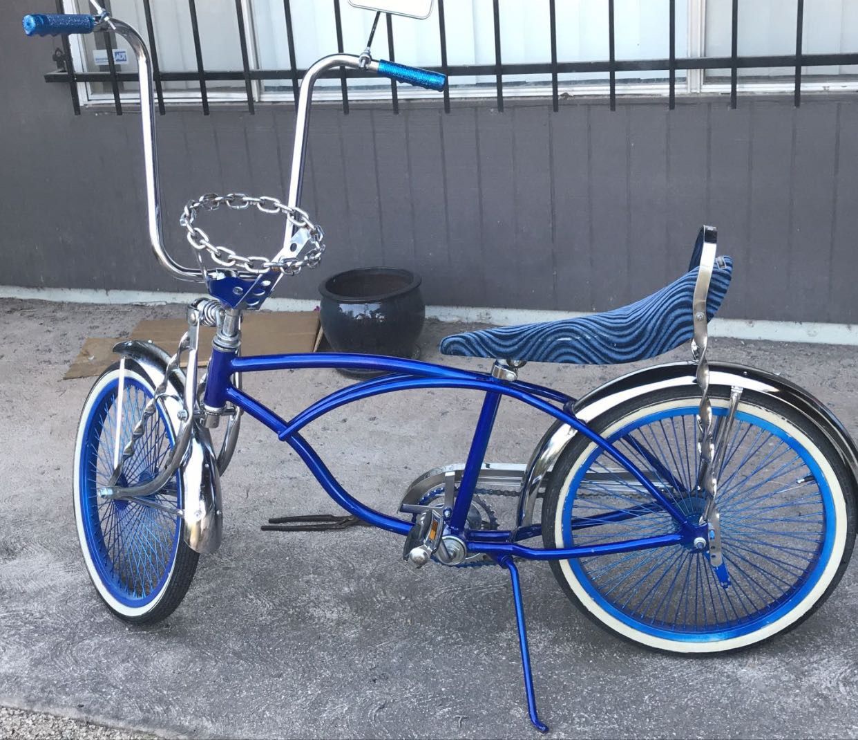 Blue Lowrider Bikes