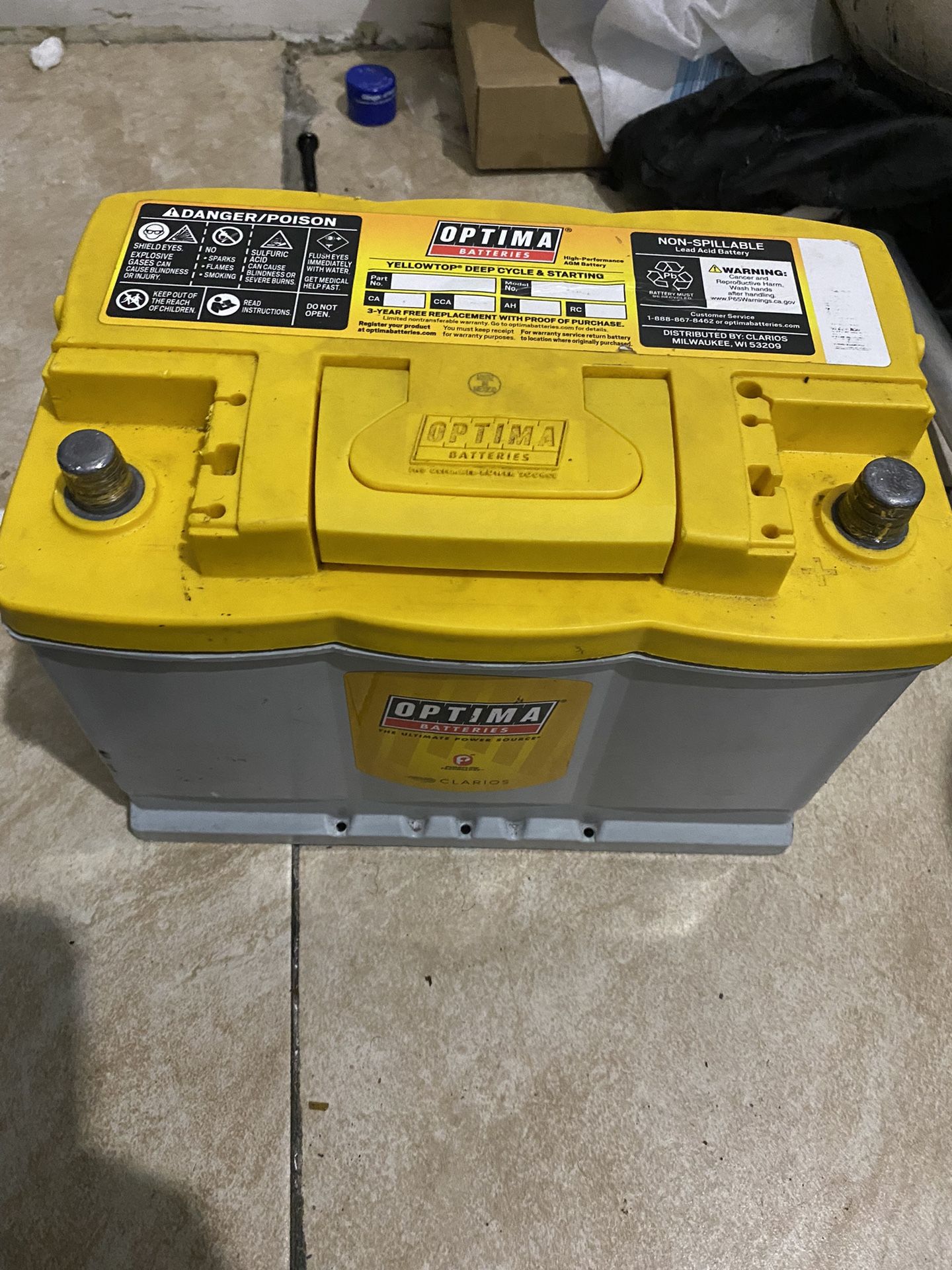 Optima Yellow Top Battery for Sale in Queens, NY - OfferUp