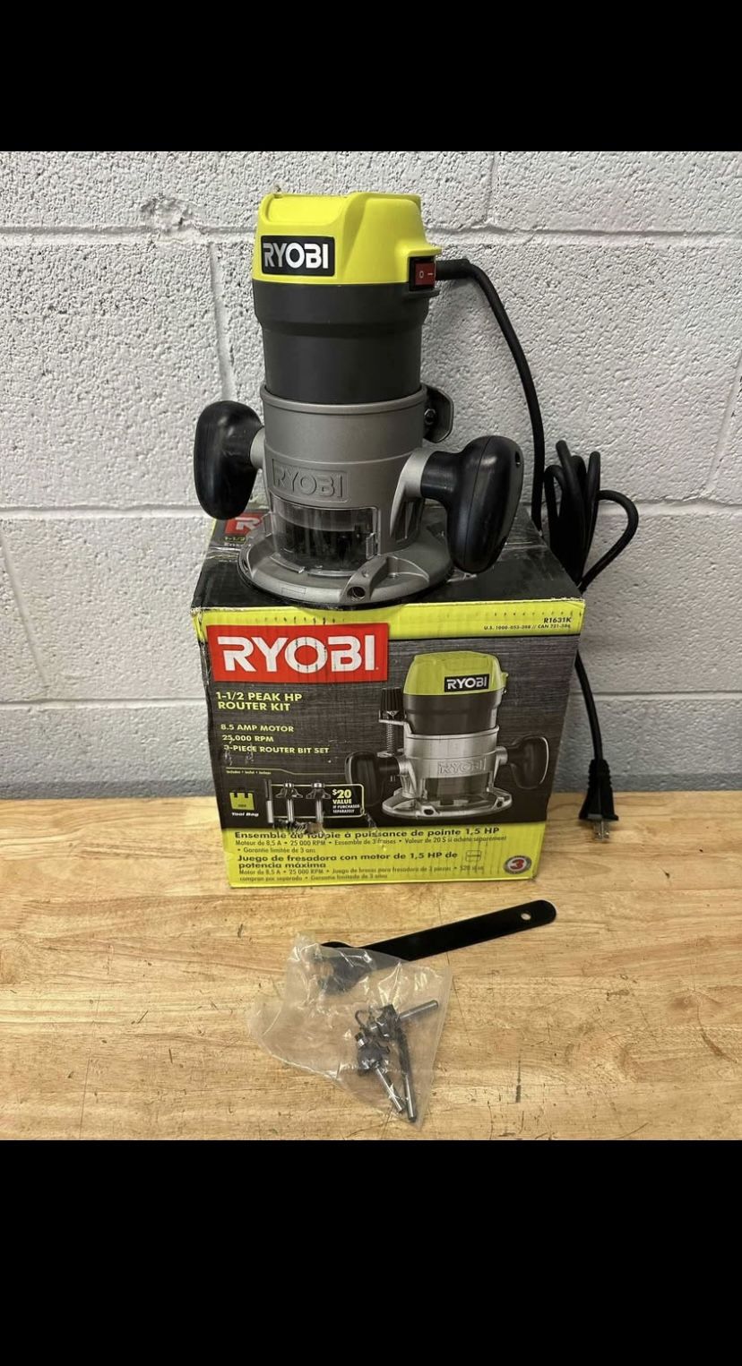 Ryobi Corded 1-1/2” Peak Hp Router Kit for Sale in Farmers Branch, TX ...