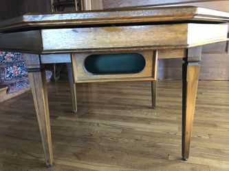 3 in 1 Table - Octagon 48” Bumper Pool with Slate bed in Antique Oak ...