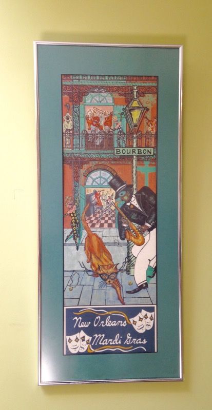 Framed George Luttrell Signed New Orleans Mardi Gras Jazz Poster Litho ...