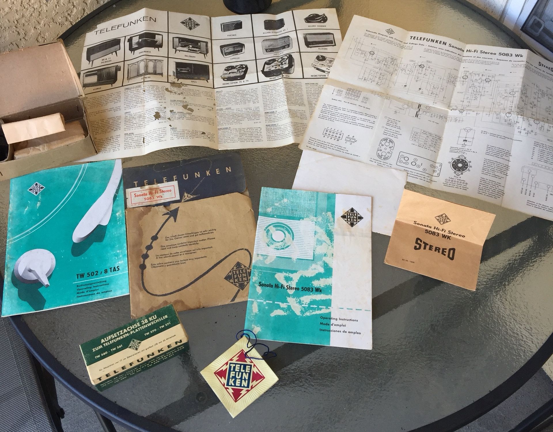 Have a vintage TELEFUNKEN SONATA HI-FI STEREO 5083 WK W/PAPERWORK. for ...