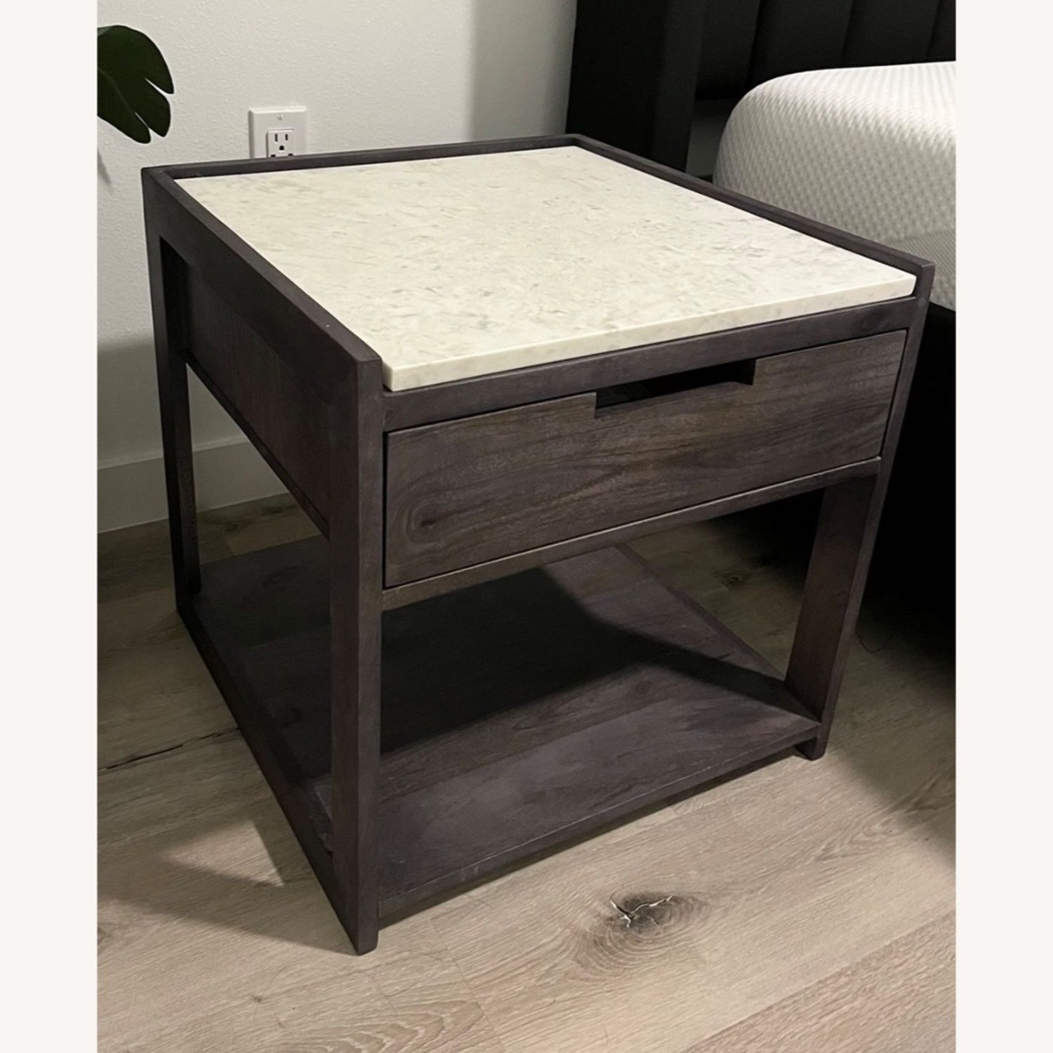 Cb2 tux marble top nightstand store
